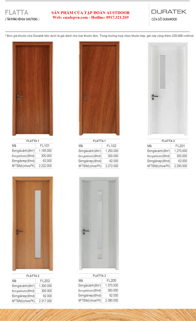 Cửa gỗ Chịu Nước DURATEK Flatta 205 - Cửa gỗ, cửa cuốn Huge Sản phẩm ...